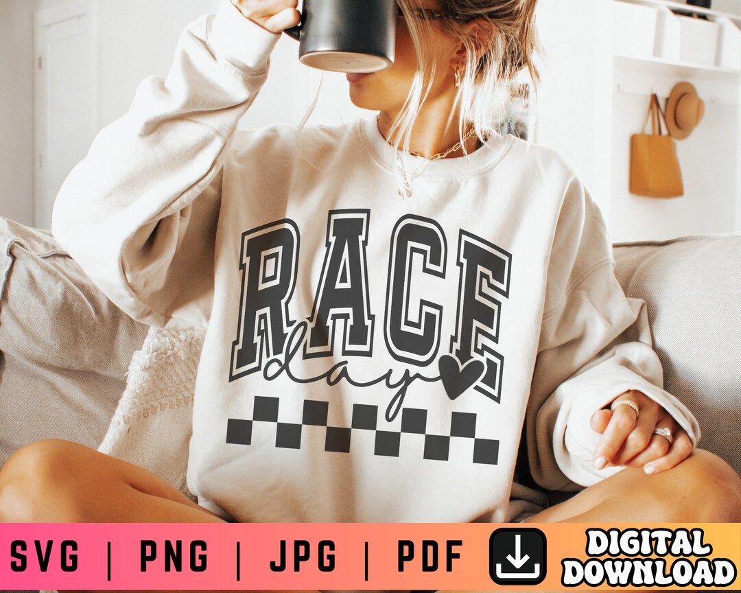 Race Day SVG PNG, Race Day Vibes Svg Png, Game Day Svg, Checkered ...