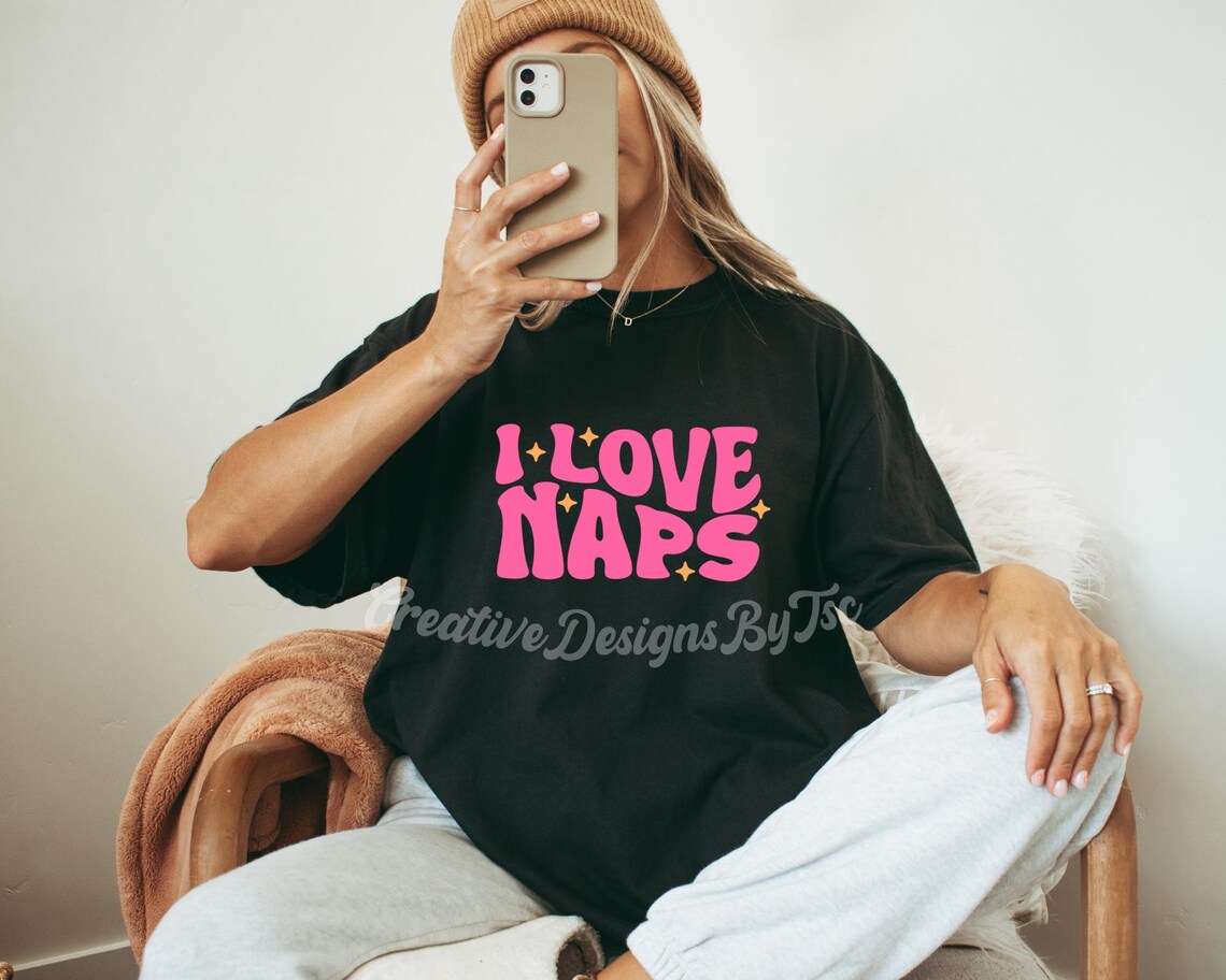 I Love Naps SVG PNG PDF, Nap Lover Svg Png, I Love Sleep Svg, Wavy Text ...