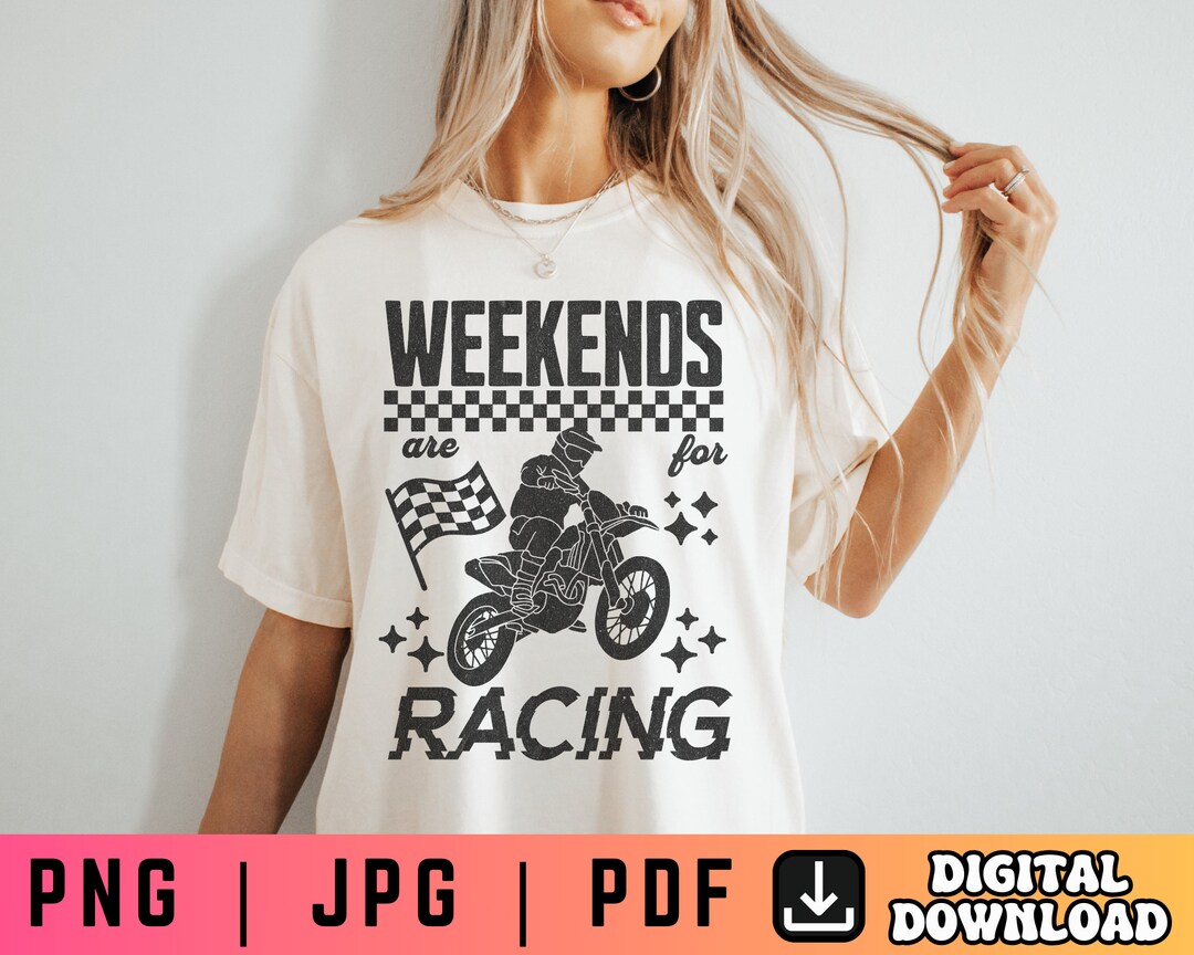 Weekends Are for Racing PNG, Race Day Png, Distressed Png, Checkered ...