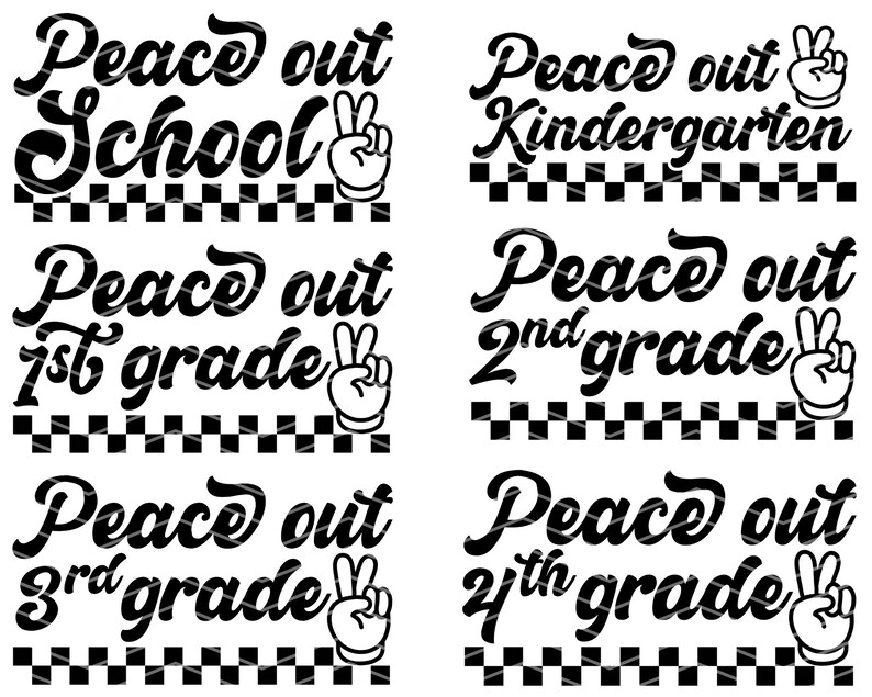 Peace Out School SVG PNG Bundle, Last Day of School Svg Png, End of ...