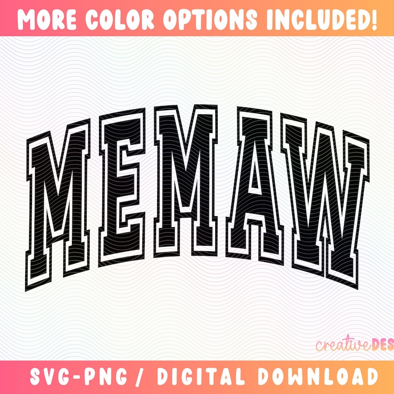 Memaw Svg - Etsy