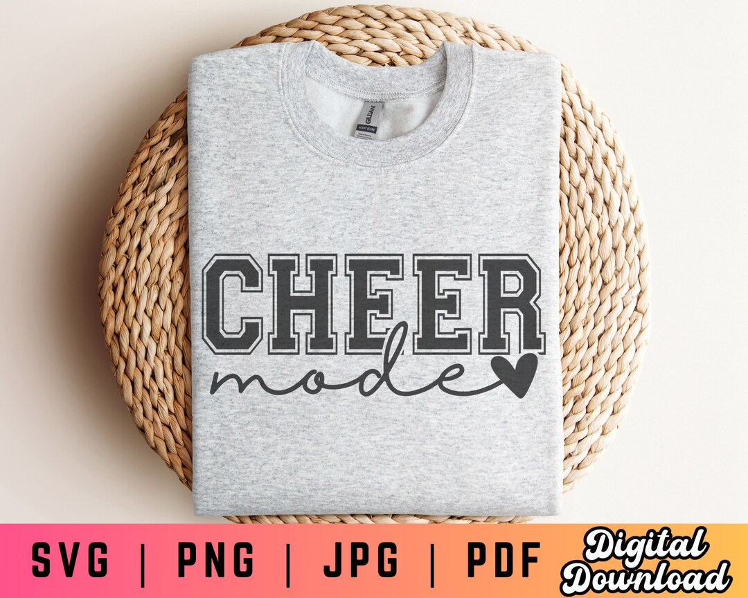 Cheer Mode SVG PNG PDF, Cheer Svg Png, Cheer Mom Svg Png, in My Cheer ...