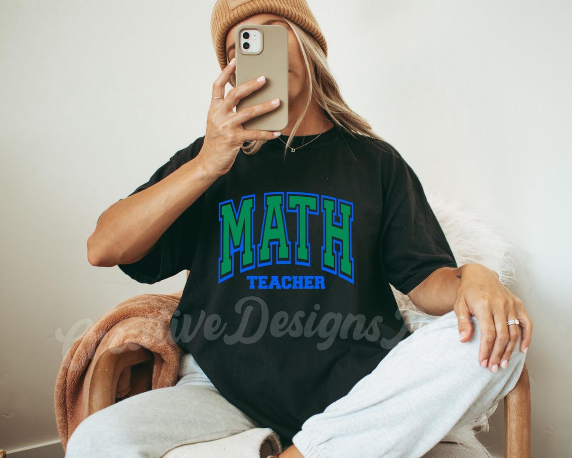 Math Teacher SVG PNG PDF, Varsity Svg Png, Teacher Shirt Svg Png, Math ...