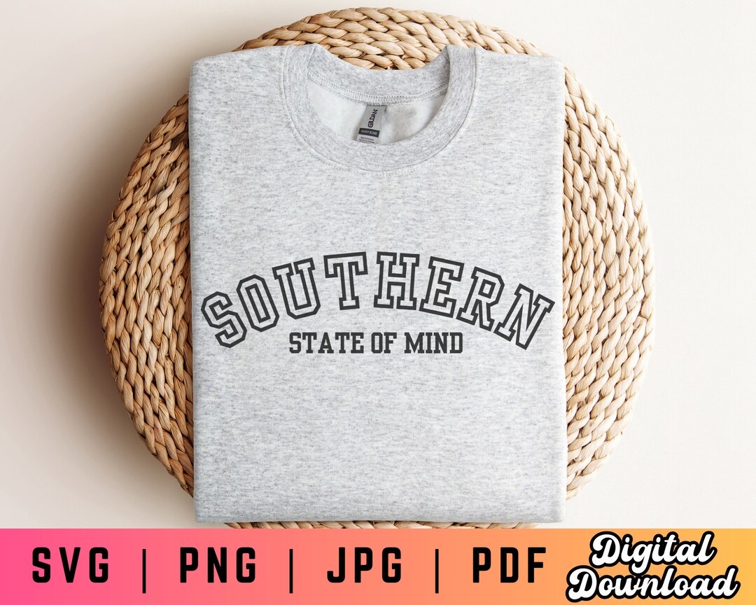 Southern State of Mind SVG PNG, Southern Svg Png, South Varsity Svg ...
