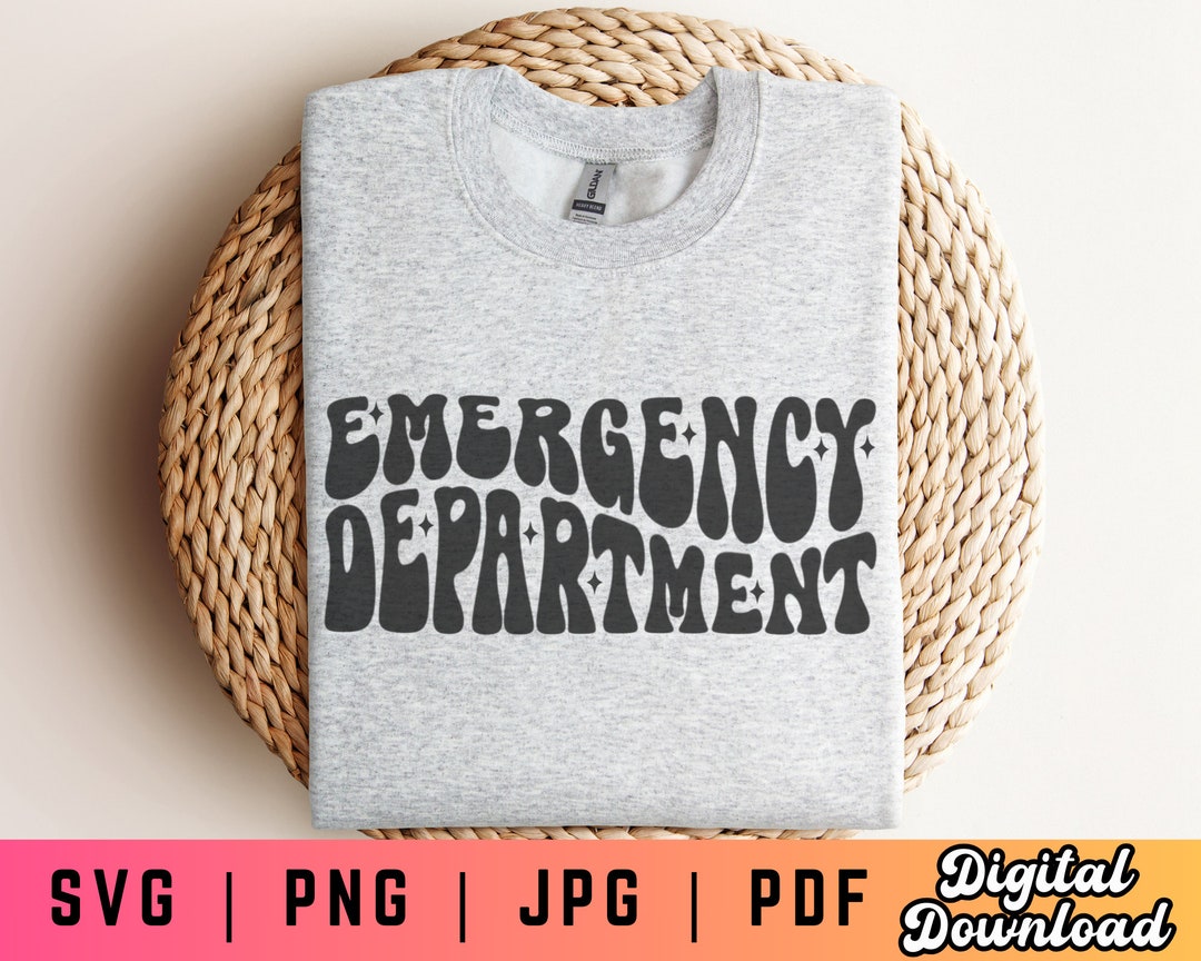 Emergency Department SVG PNG, Wavy Text Svg, Nurse Appreciation, Boho ...