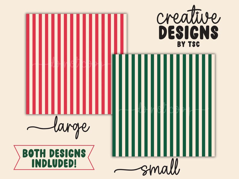 Christmas Stripes Seamless Pattern, Holiday Stripes, Red | Green ...