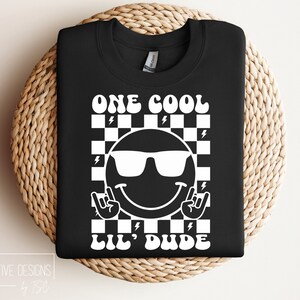 One Cool Dude Svg Png, First Birthday Svg, Checkered Svg, Birthday Boy ...