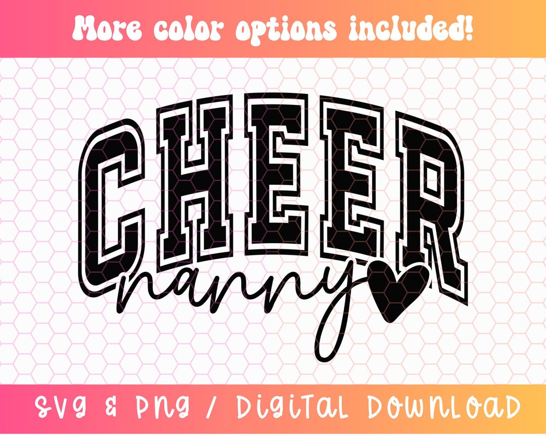 Cheer Nanny SVG PNG, Nanny Designs, Nanny Shirt Svg Png, Cheer Designs ...