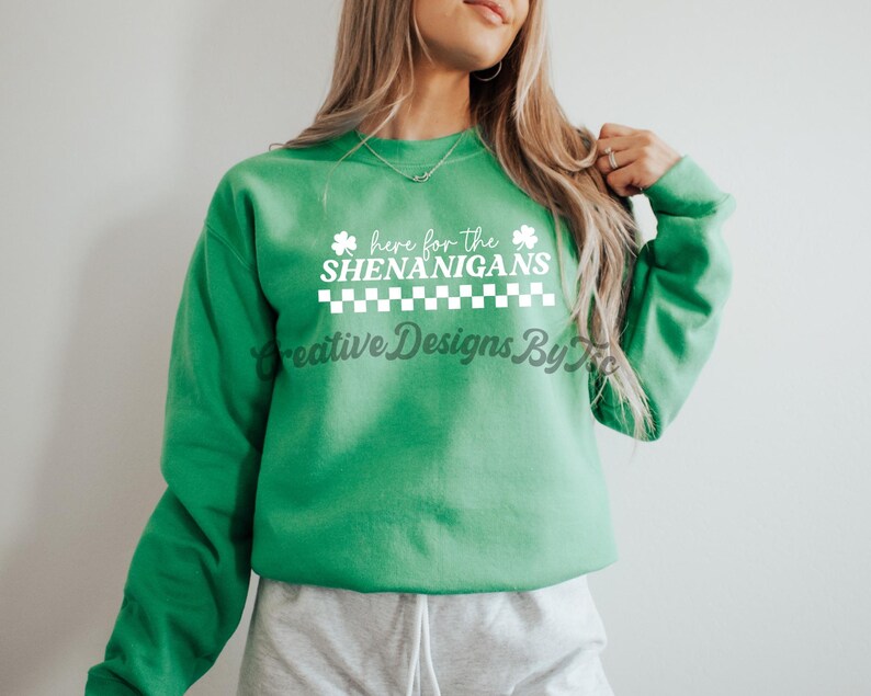 Here for the Shenanigans SVG PNG, St Patricks Day Shirt Svg Png, St ...