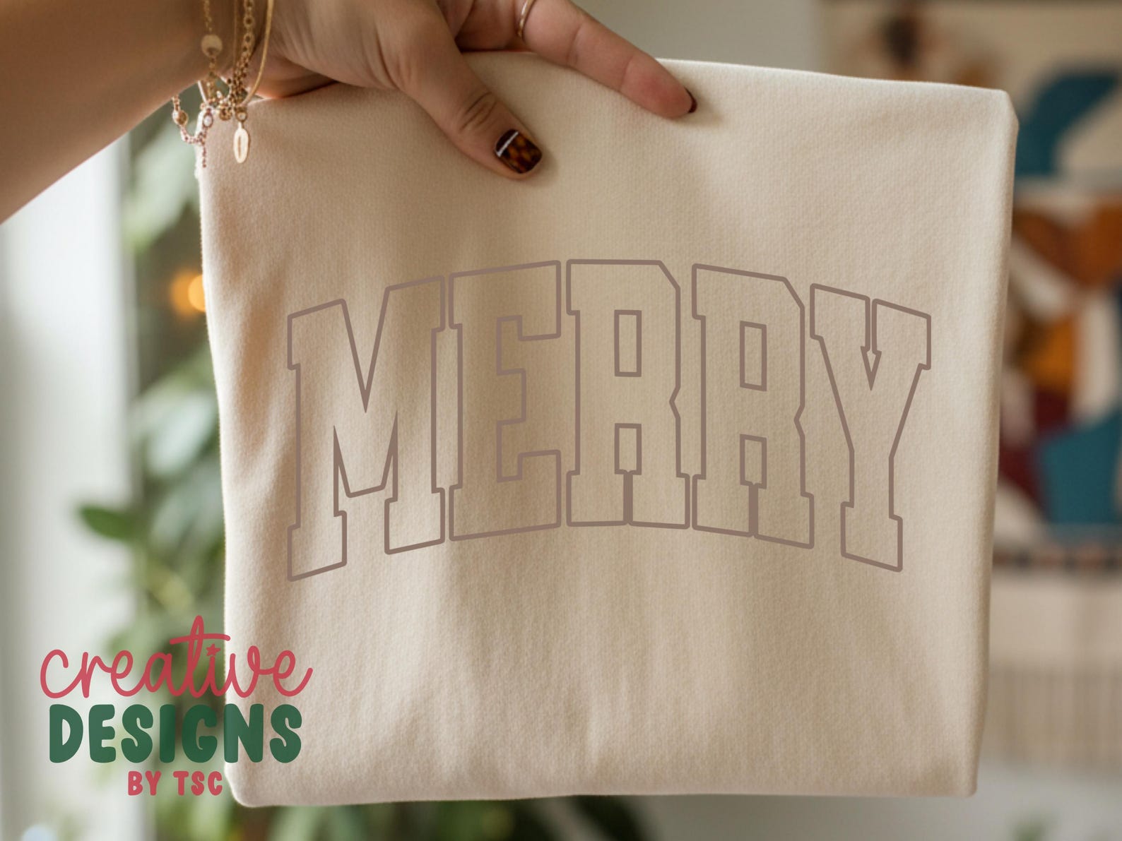 Merry Outline SVG PNG, Merry Svg Png, Varsity Svg Png, Christmas ...