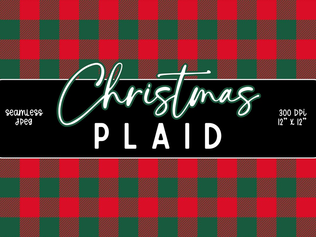 Christmas Plaid Seamless Pattern, Christmas Digital Papers, Red and ...