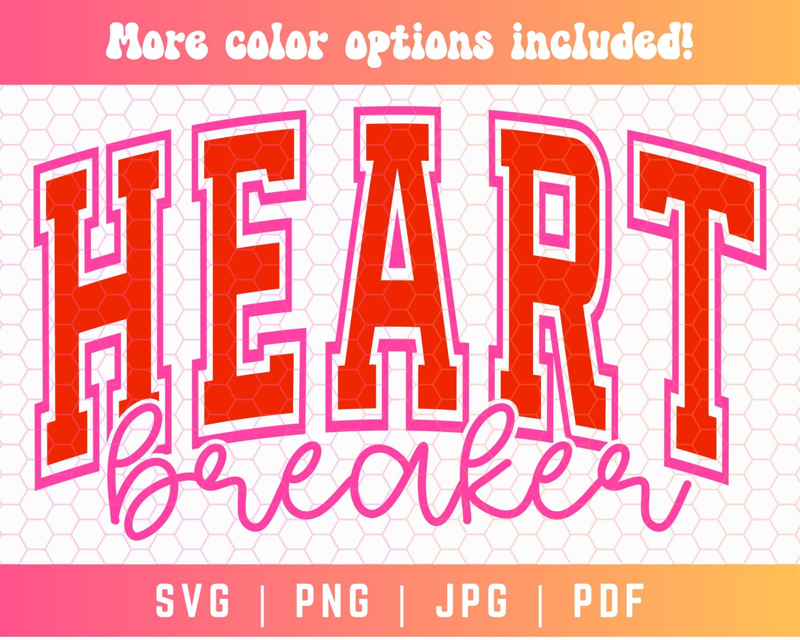 Heartbreaker SVG PNG, Valentine Design, Valentine Svg Png, Varsity Svg ...