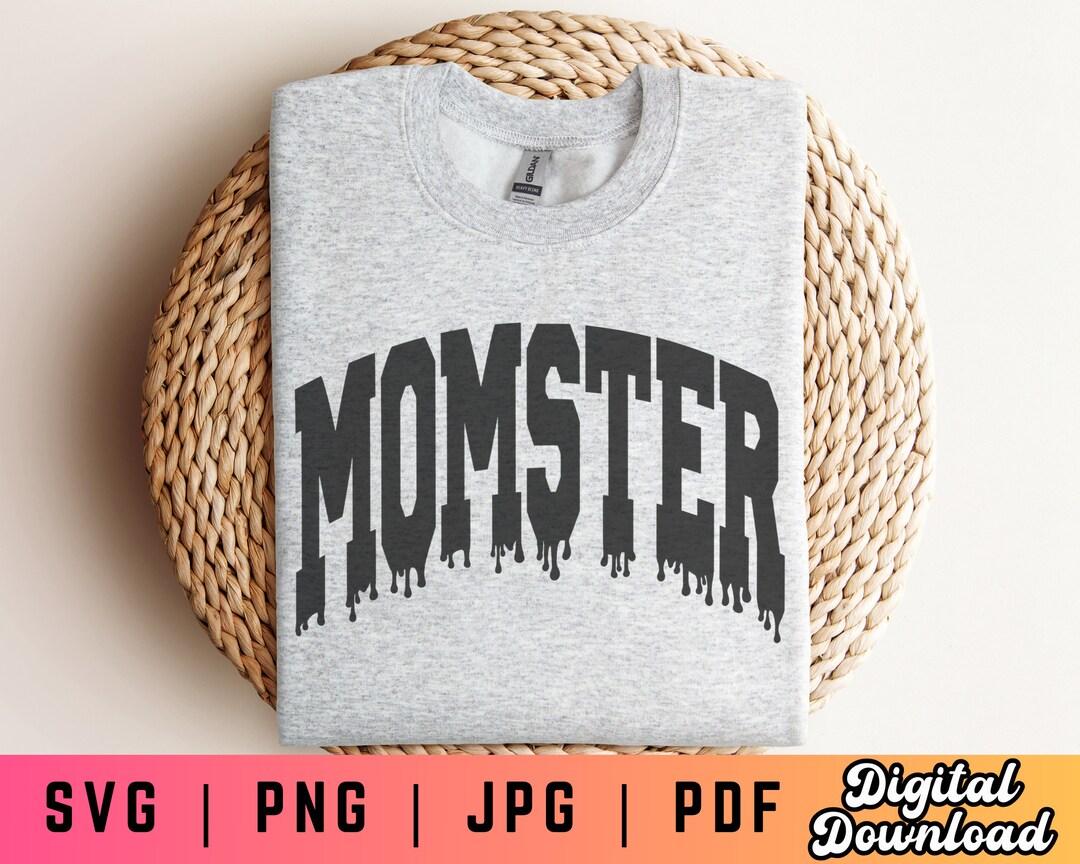 Momster SVG PNG, Momster Shirt Svg Png, Halloween Mama Svg Png, Varsity ...