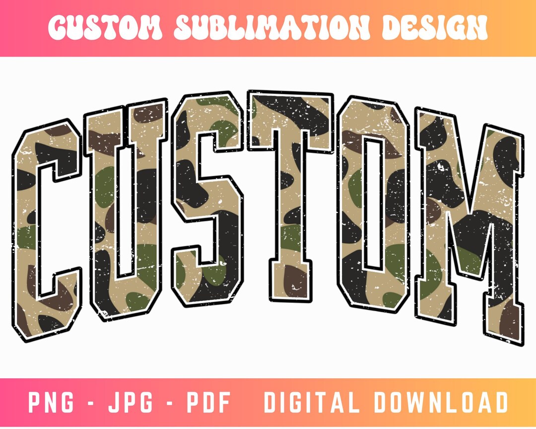 Custom Varsity PNG, Camouflage Png, Varsity Png, Vintage Sublimation ...