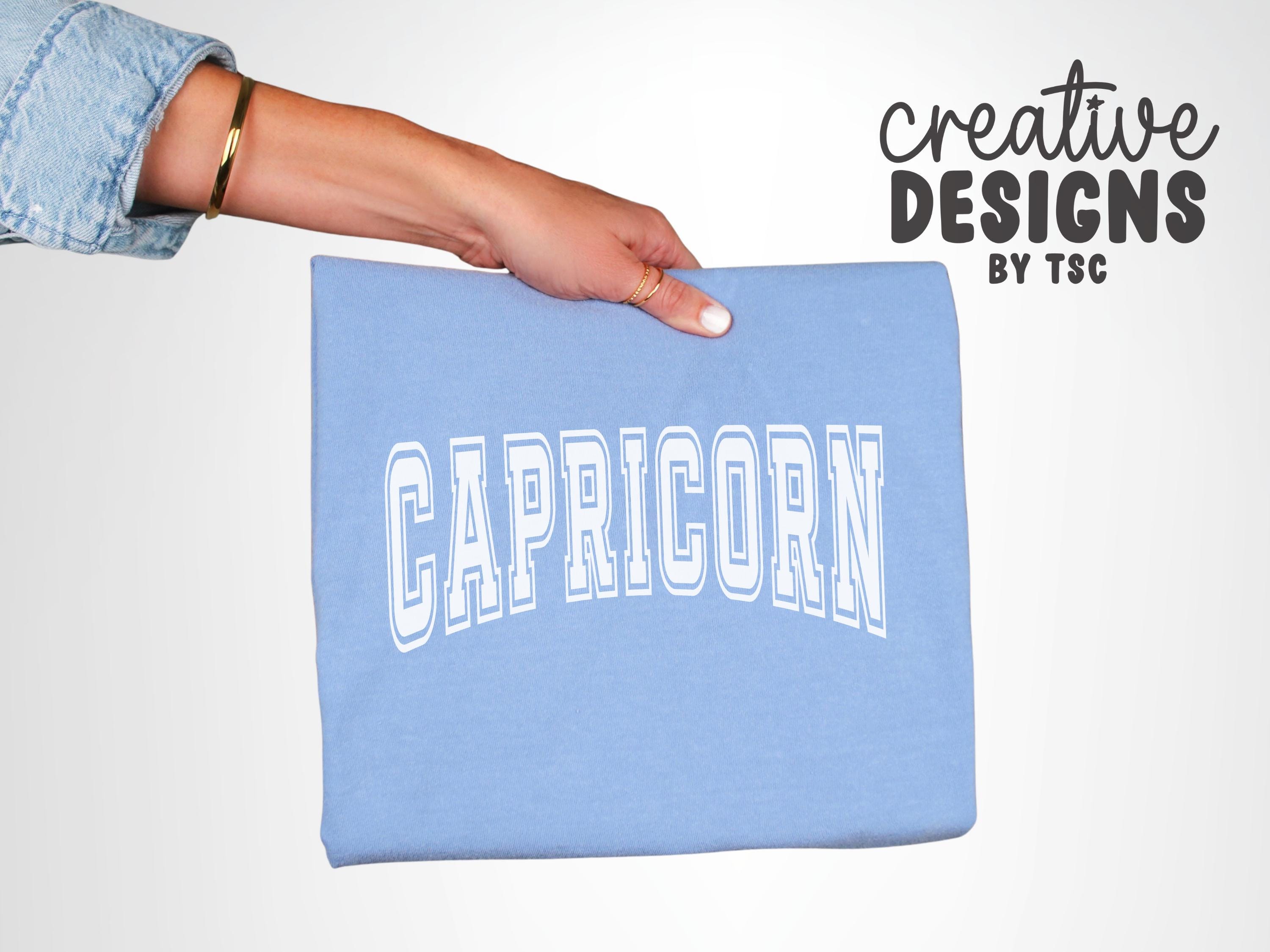 Capricorn SVG PNG | Varsity Font | Zodiac Sign | Birth Sign | Cut File ...