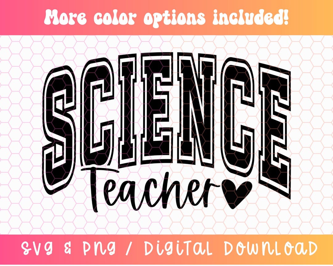 Science Teacher SVG PNG, Varsity Svg Png, Teacher Shirt Svg Png ...