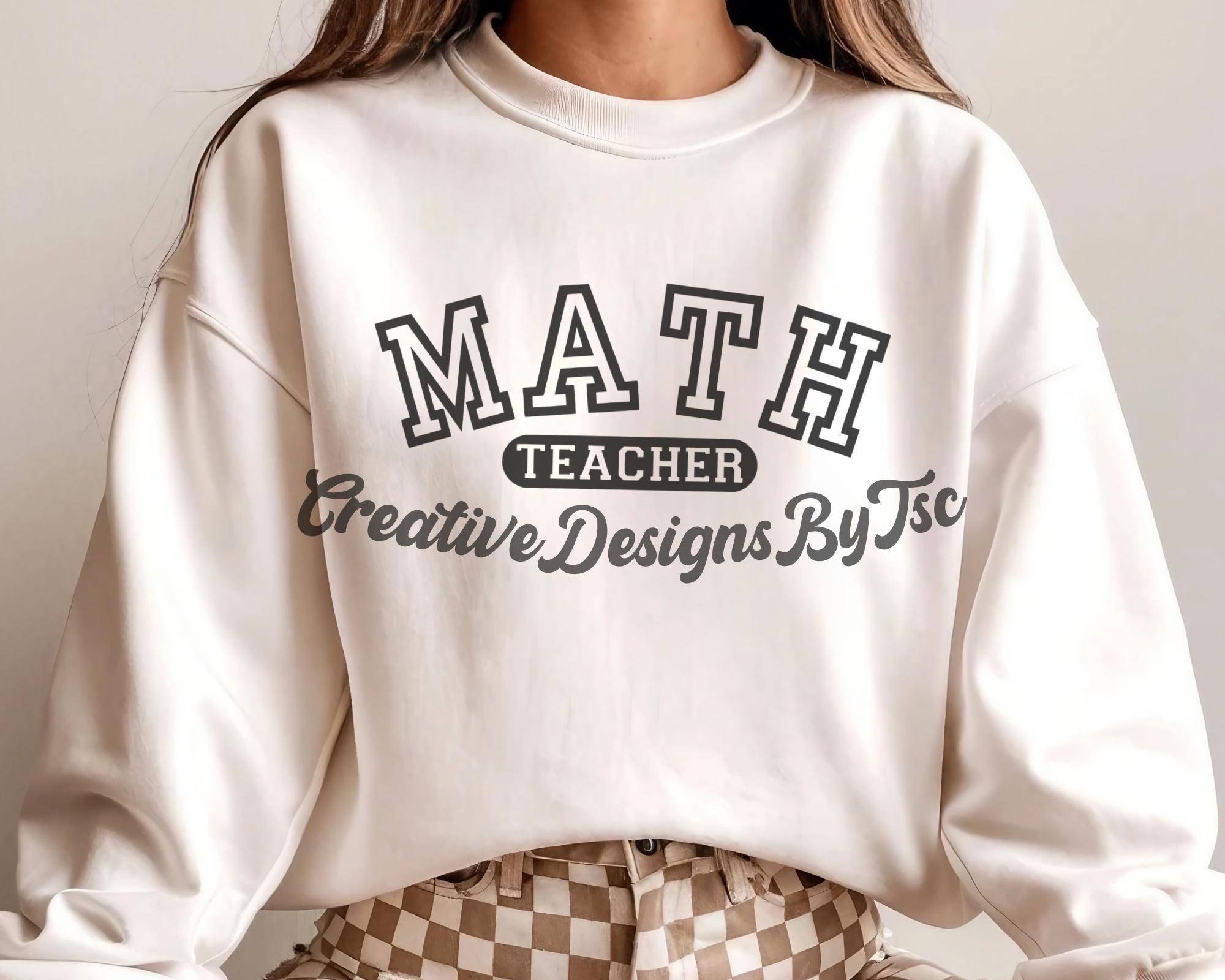 Math Teacher SVG PNG, Varsity Svg Png, Mathematics Svg, Teacher ...