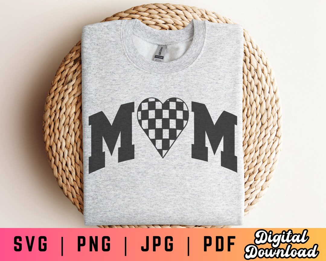 Mom SVG PNG, Mom Varsity Svg Png, Checkered Mom Svg Png, Mom ...
