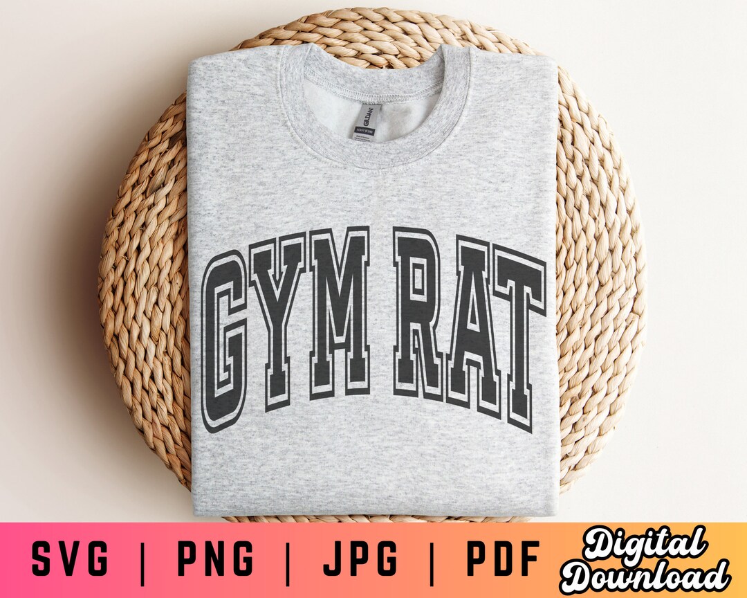 Gym Rat SVG PNG, Varsity Svg Png, Gym Lover Svg Png, Gym Svg Png, Gym ...
