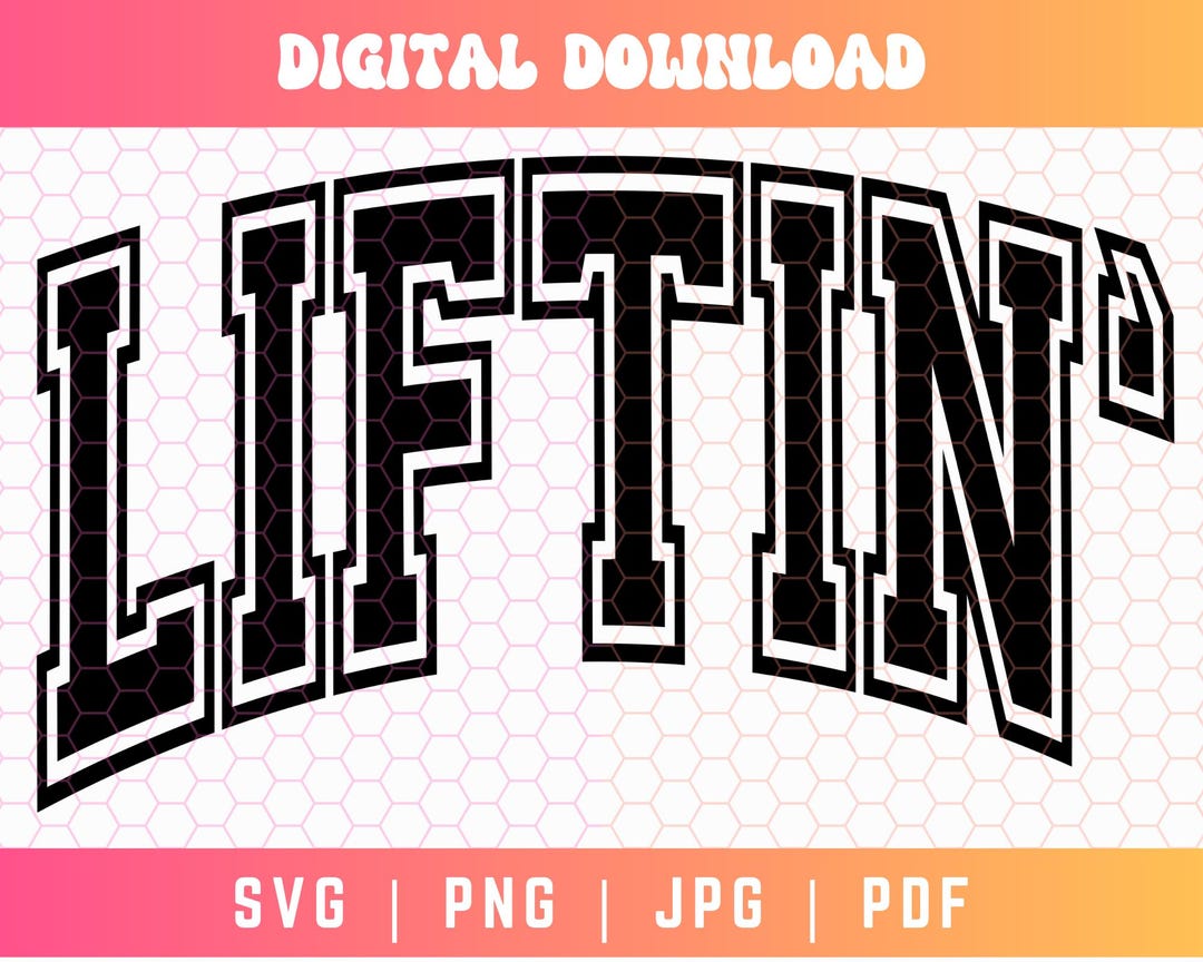Liftin' SVG PNG PDF, Varsity Svg Png, Gym Rat Svg Png, Gym Svg Png, Gym ...