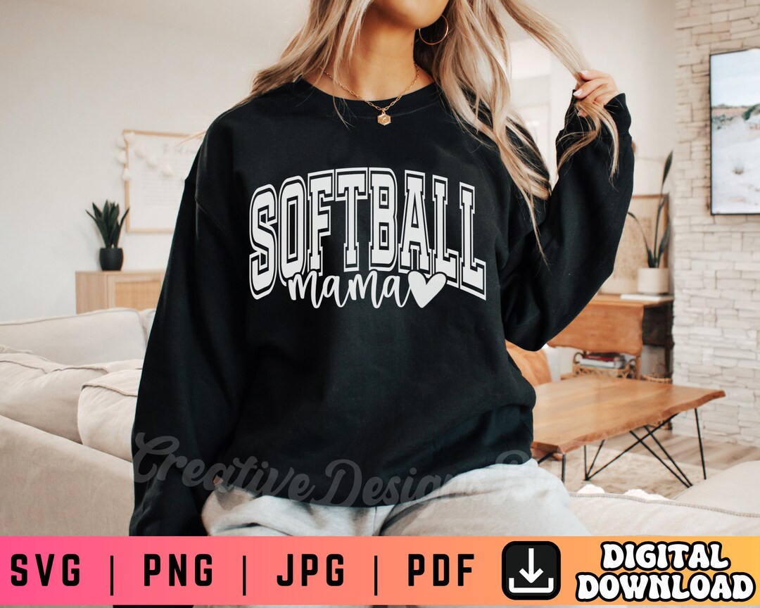 Softball Mama SVG PNG PDF, Softball Svg Png, Softball Mom Shirt Svg Png ...