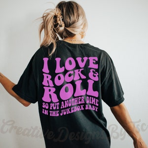 I Love Rock and Roll SVG PNG, Graphic Tee Svg Png, Rock and Roll Svg ...