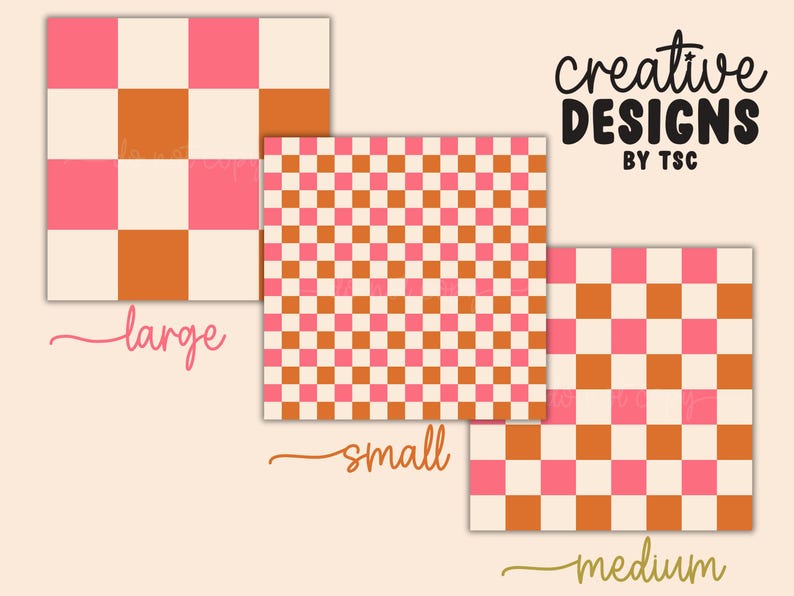 Retro Checks Seamless Pattern | Checkerboard | Checkered Print | Pink ...
