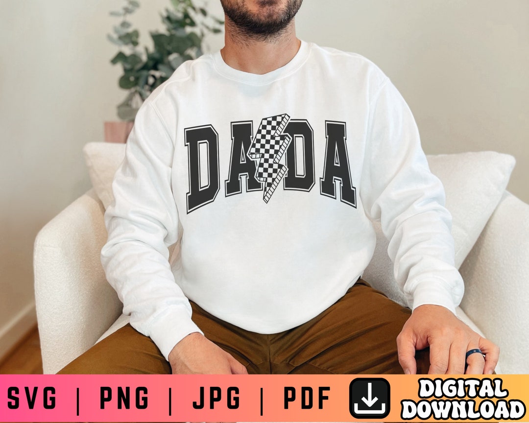 Dada SVG PNG PDF, Varsity Svg Png, Checkered Dad Svg Png, Dad ...