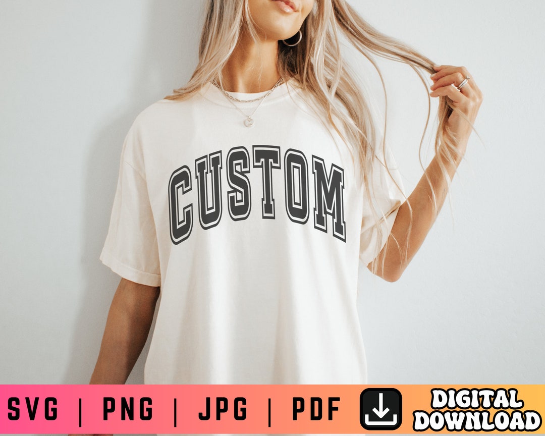 Custom Varsity SVG PNG, Custom College Font Svg Png, Custom Jersey Font ...