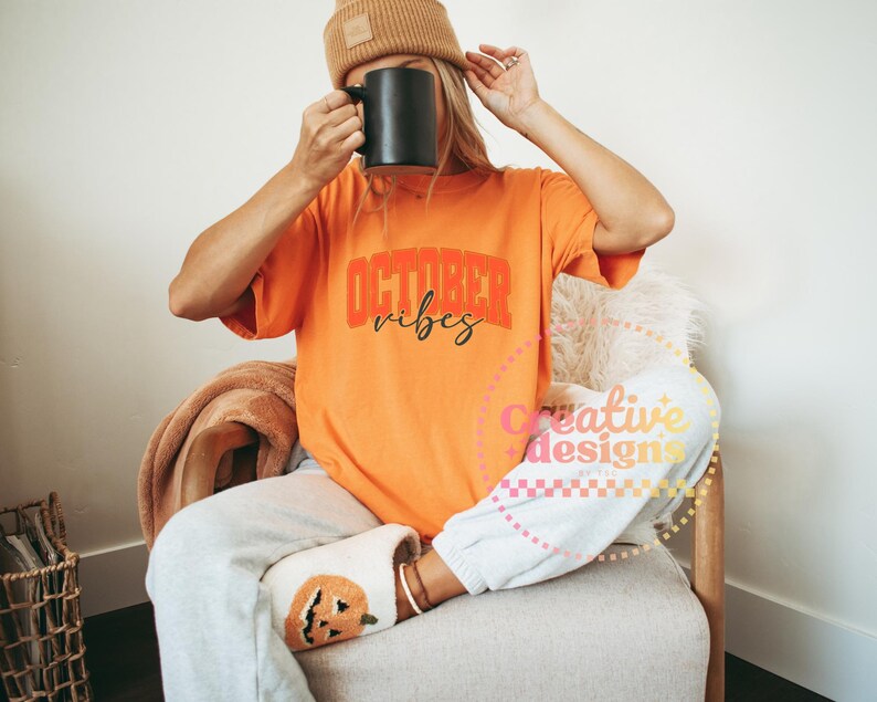 October Vibes PNG, October Png, Distressed Png, Varsity Png, Fall ...