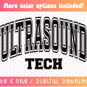 Ultrasound Tech SVG PNG, Sonographer Svg Png, Varsity Svg Png, Sonogram ...