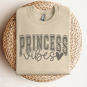 Princess Vibes SVG PNG PDF, Princess Svg Png, Birthday Princess Svg Png ...