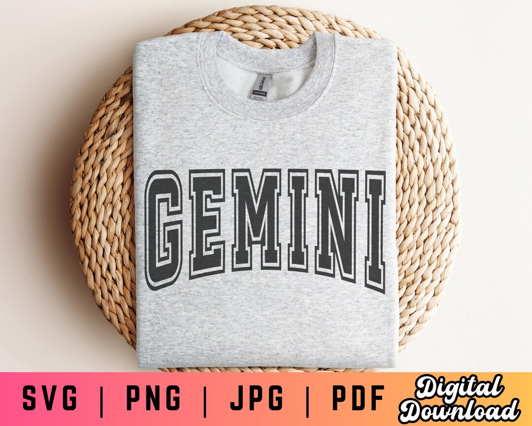 Gemini SVG PNG PDF, Varsity Svg Png, Gemini Zodiac Svg Png, Zodiac Sign ...