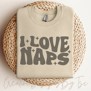 I Love Naps SVG PNG PDF, Nap Lover Svg Png, I Love Sleep Svg, Wavy Text Svg Png, Sleepy Svg Png ...