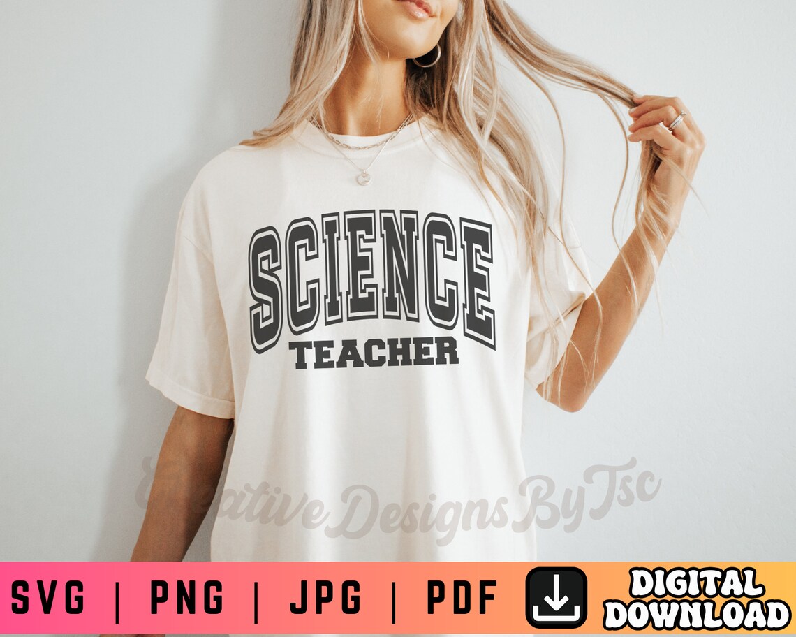 Science Teacher SVG PNG, Varsity Svg Png, Teacher Shirt Svg Png ...