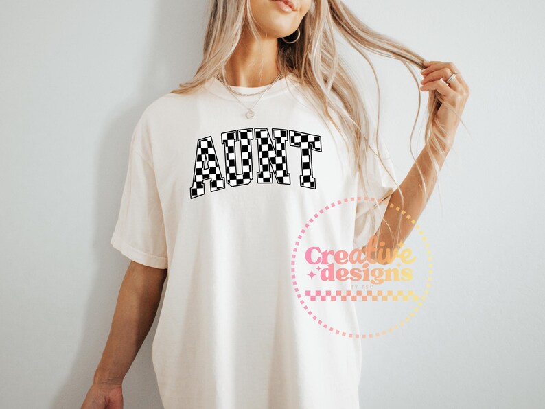 Aunt PNG, Checkered Aunt Png, Varsity Png, Black and White Checkered ...