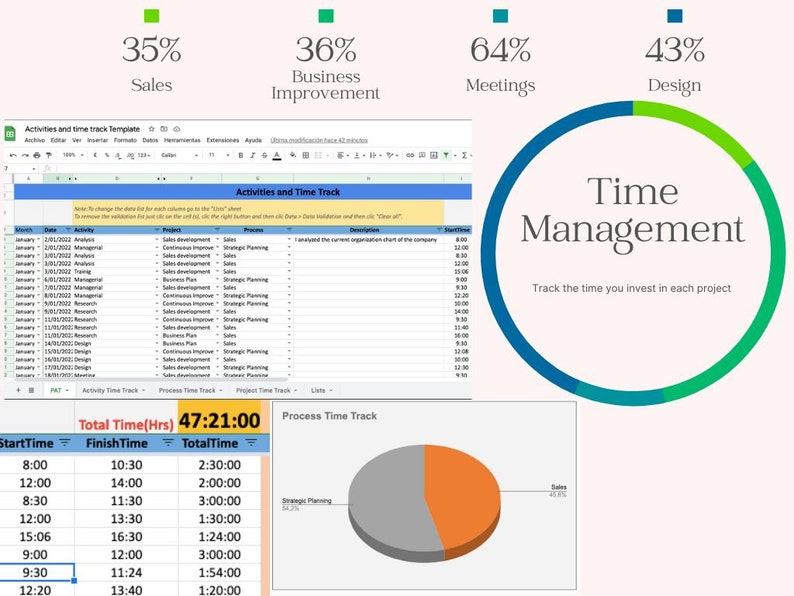 Activities and Projects Record Template Track of Daily Task - Etsy