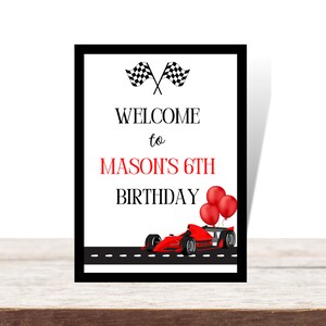 Race Car Birthday Party Welcome Sign Race Car Welcome Sign - Etsy