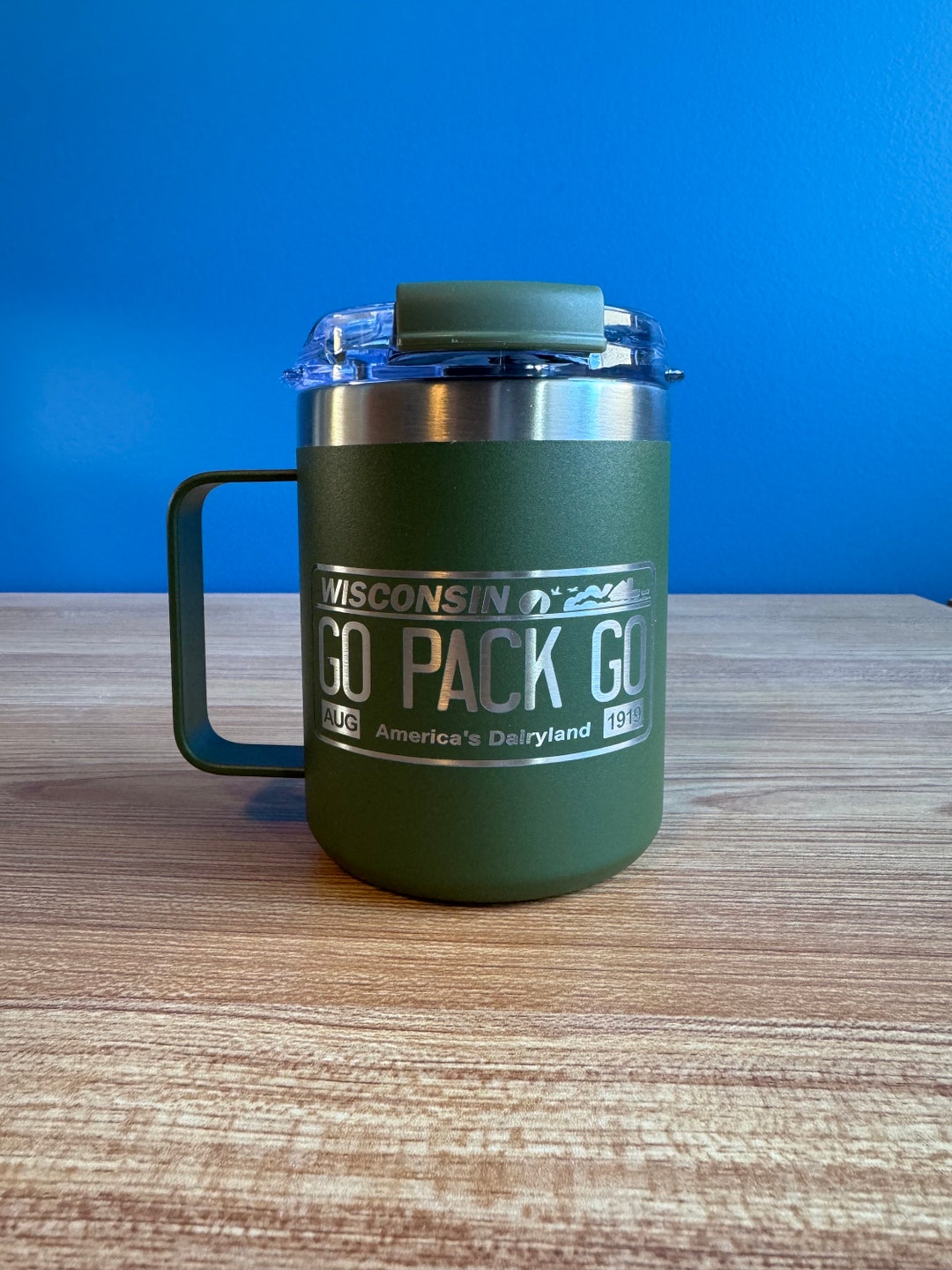 Customizable Wisconsin License Plate Design 12oz Stainless Steel Cup - Etsy