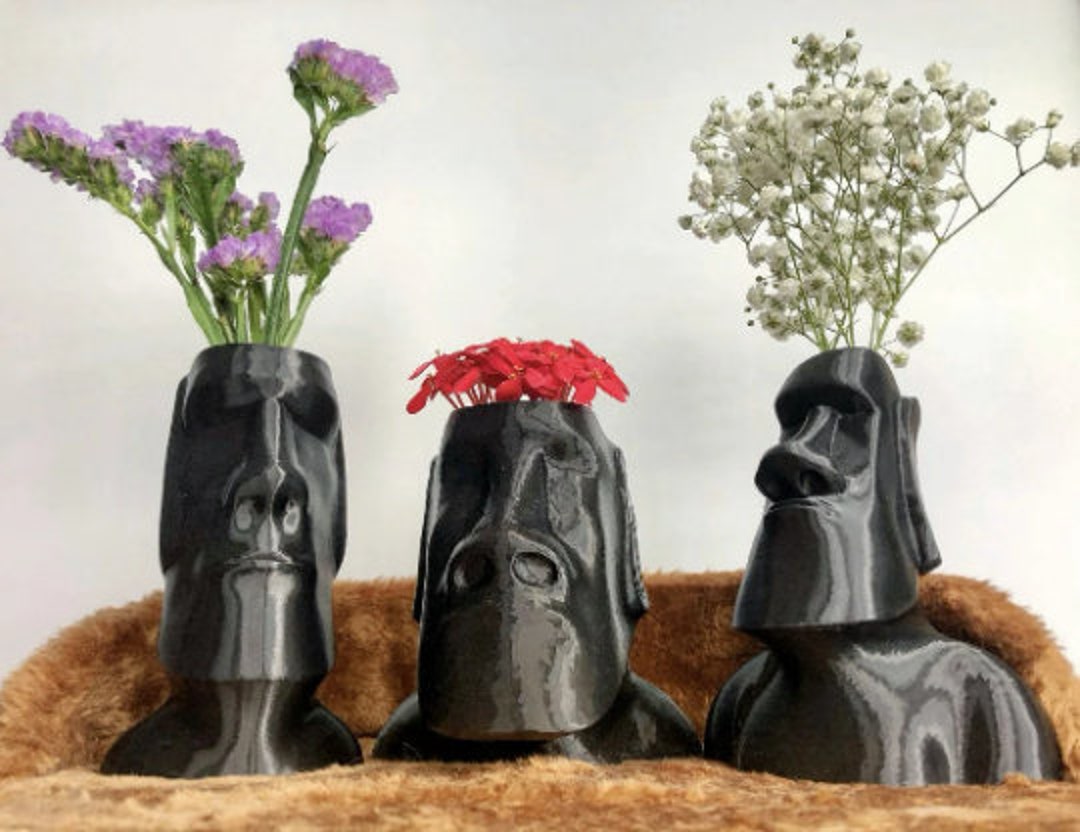 Pretty Moai Planters Flower Vases Display Cute 3D Print - Etsy