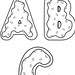 Donut ABC Coloring Sheets - Etsy