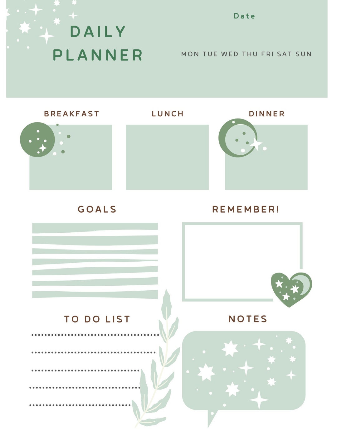 Daily Planner - Etsy