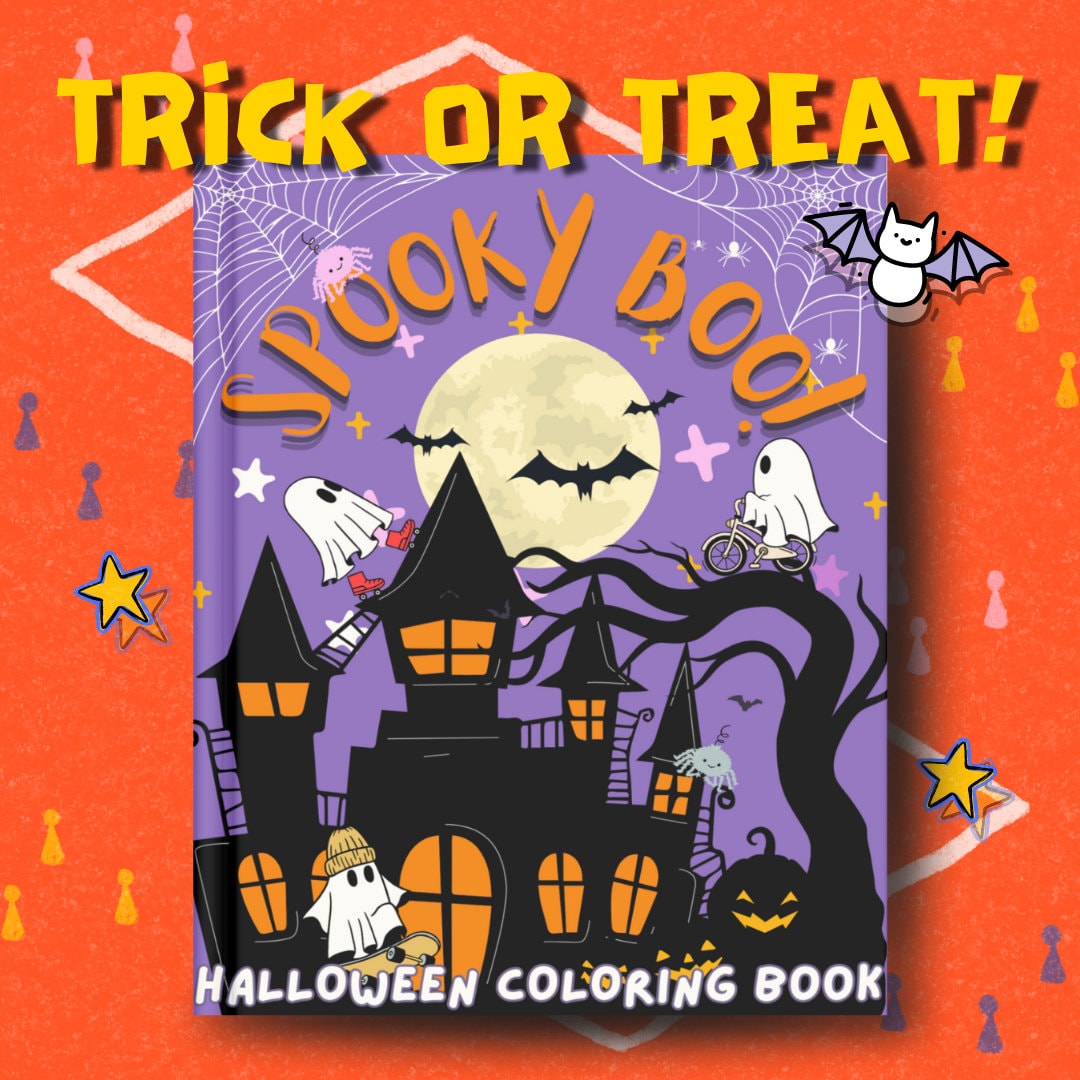 Spooky Ghost Coloring Book - Etsy