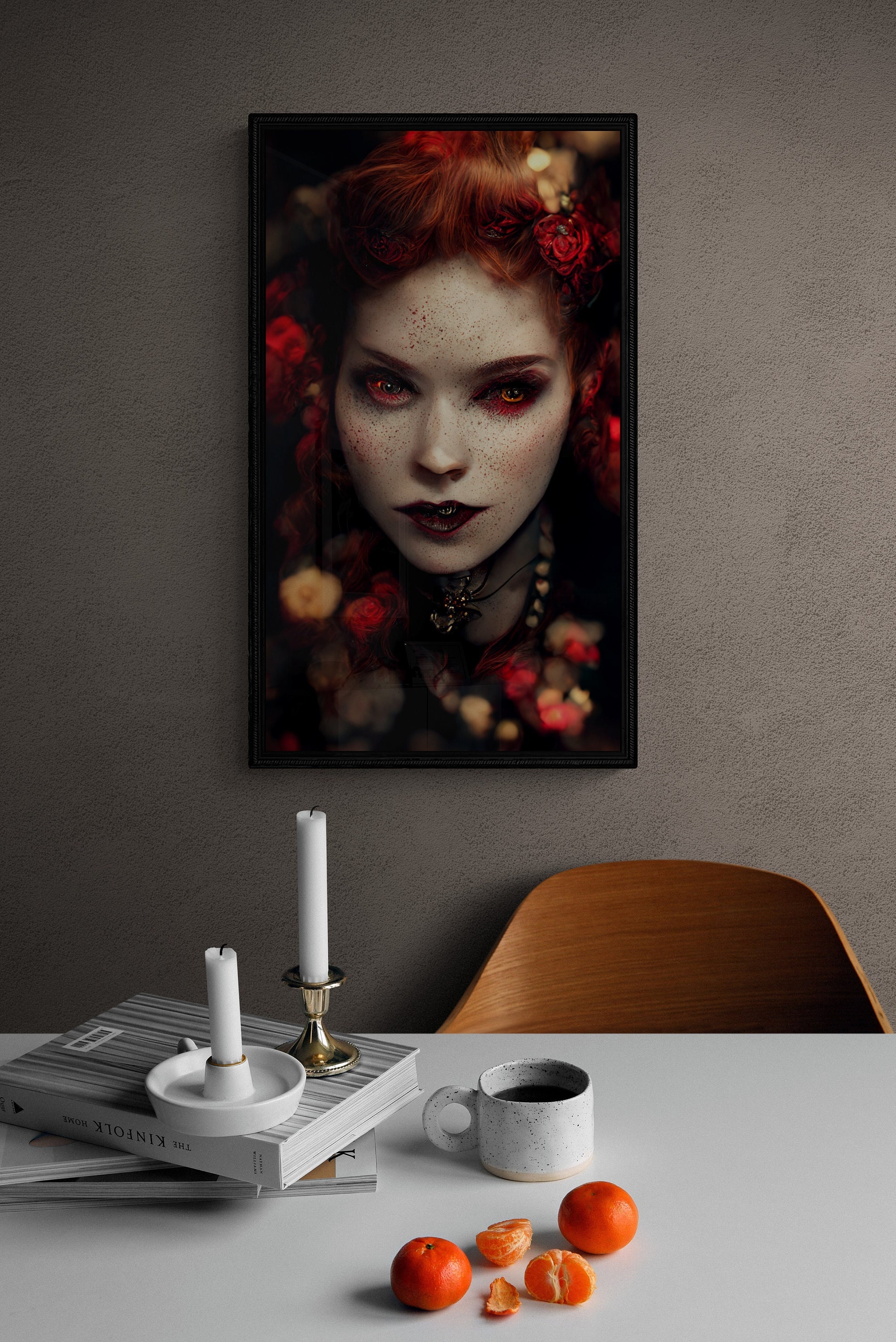 Vampire Art Halloween AI Art AI Created Digital Art - Etsy
