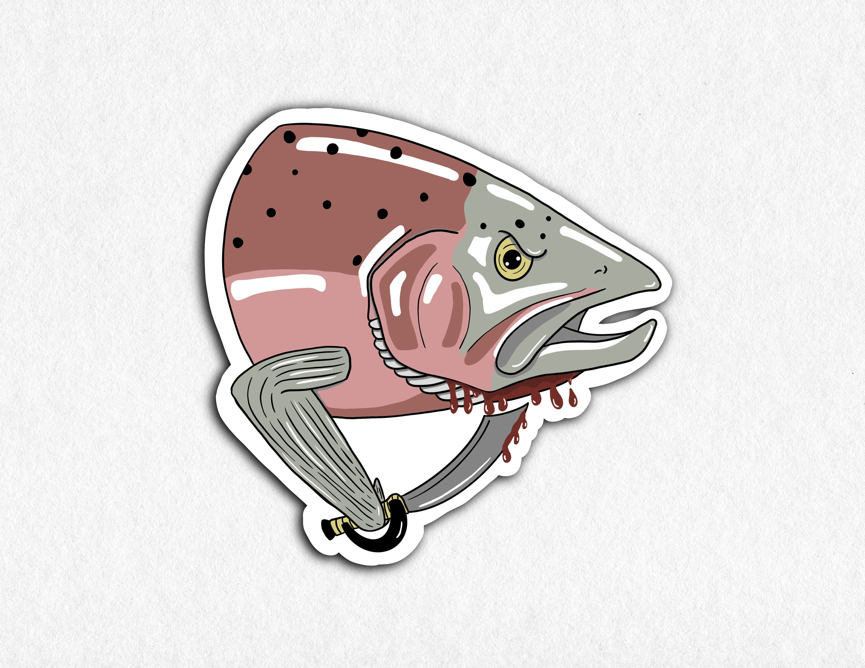 Cutthroat Trout Fly Fishing Sticker - Etsy