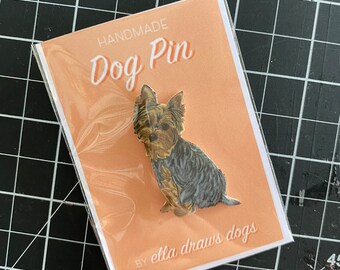 Yorkshire Terrier Dog Pin-badge - Etsy