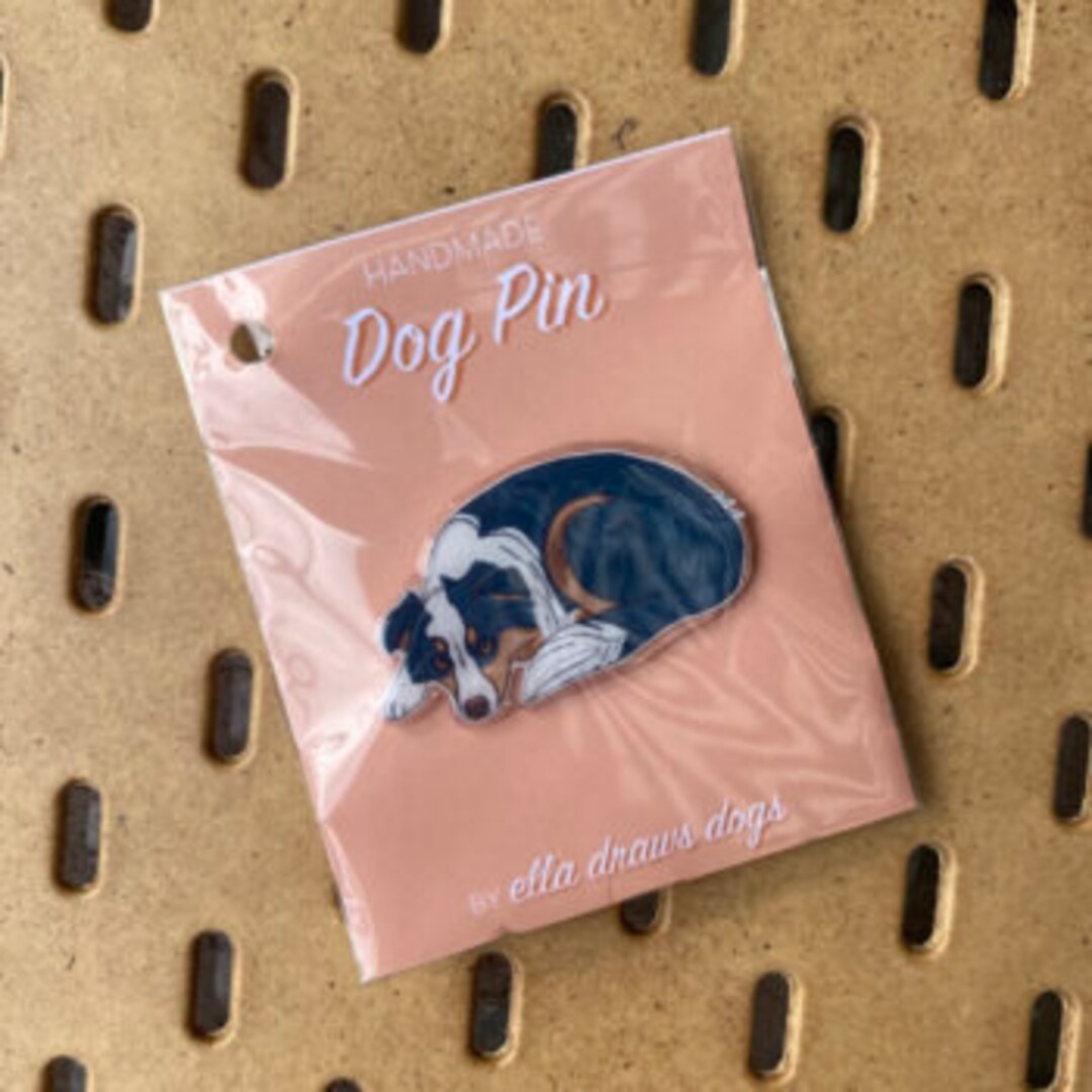 Handmade Dog Pin Australian Shepherd Black Tricolour - Etsy
