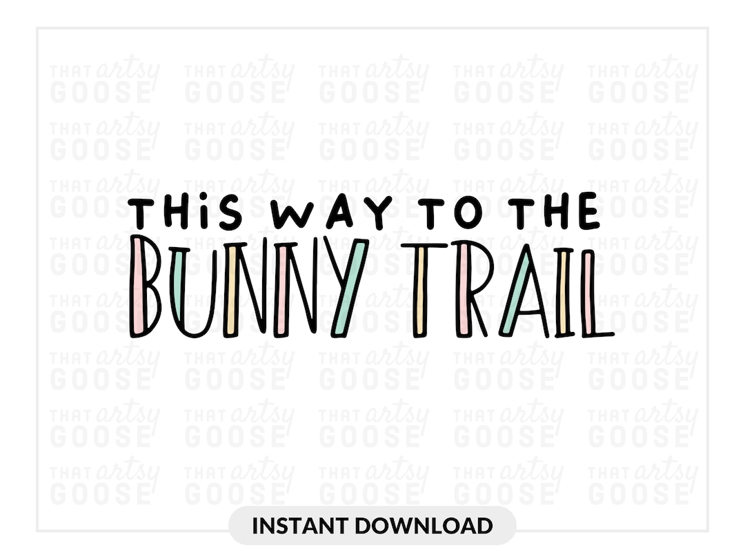 Bunny Trail Easter PNG & Printable Poster Download - Etsy
