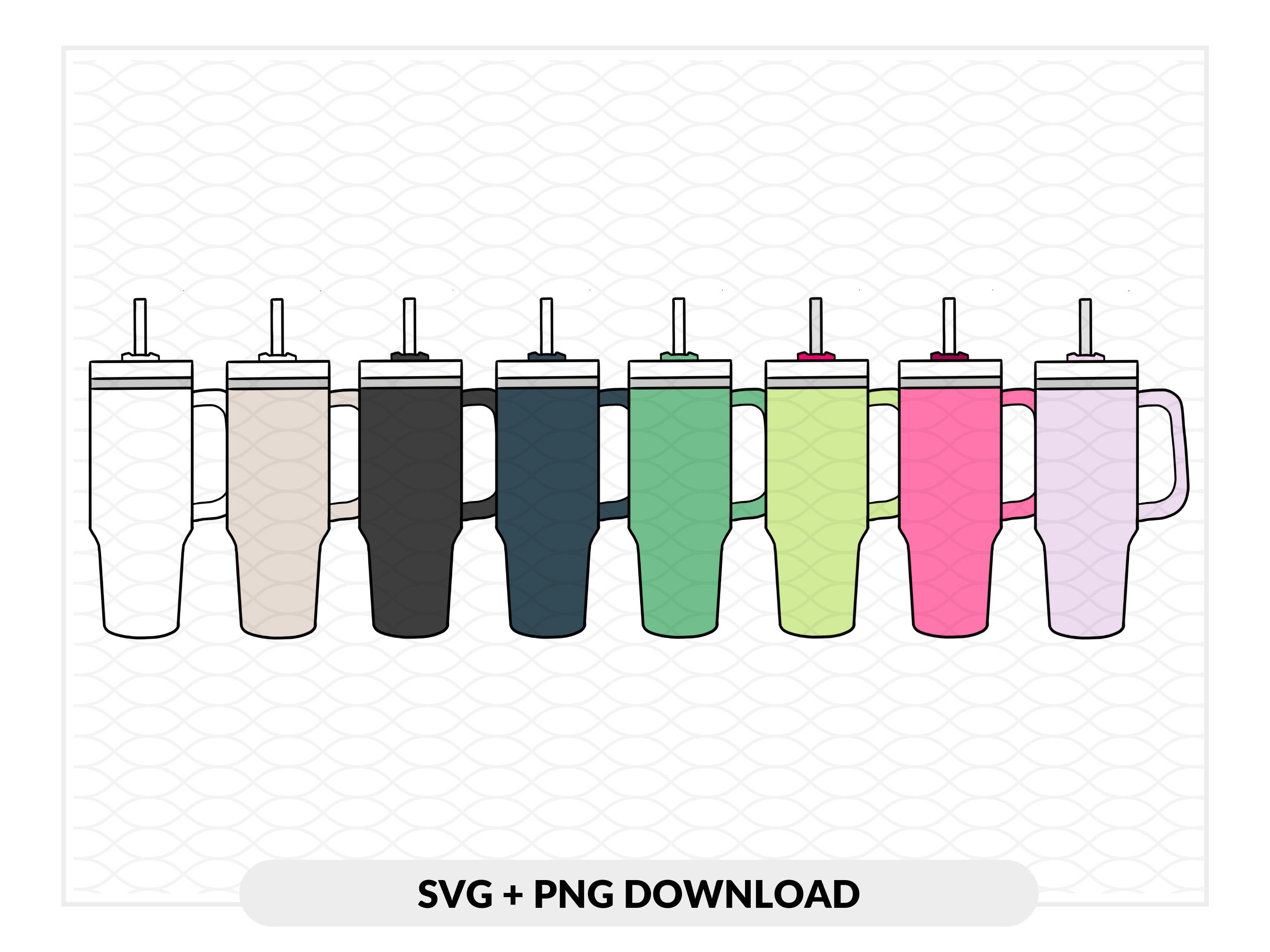 Stanley Quencher Cup Inspired SVG, PNG Download Clipart - Etsy