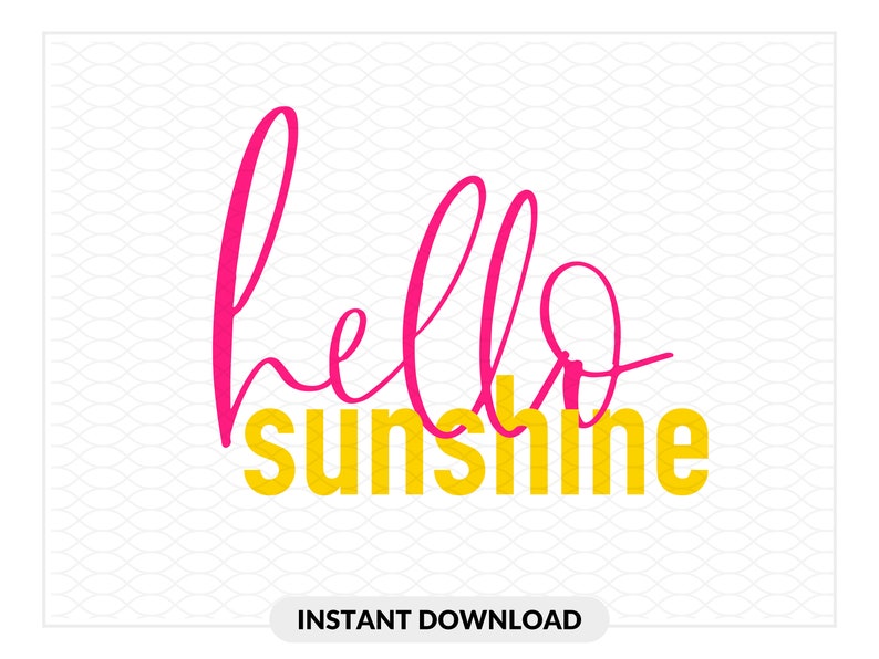 Hello Sunshine PNG & Printable Poster Download - Etsy